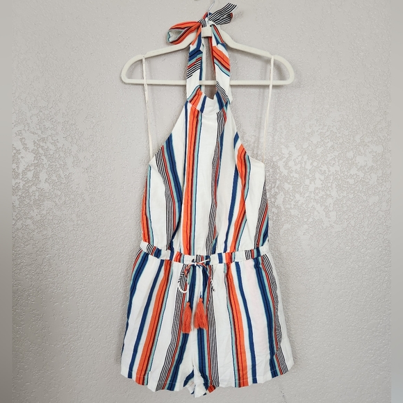 Moon River | Pants & Jumpsuits | Moon River Striped Halter Open Back ...